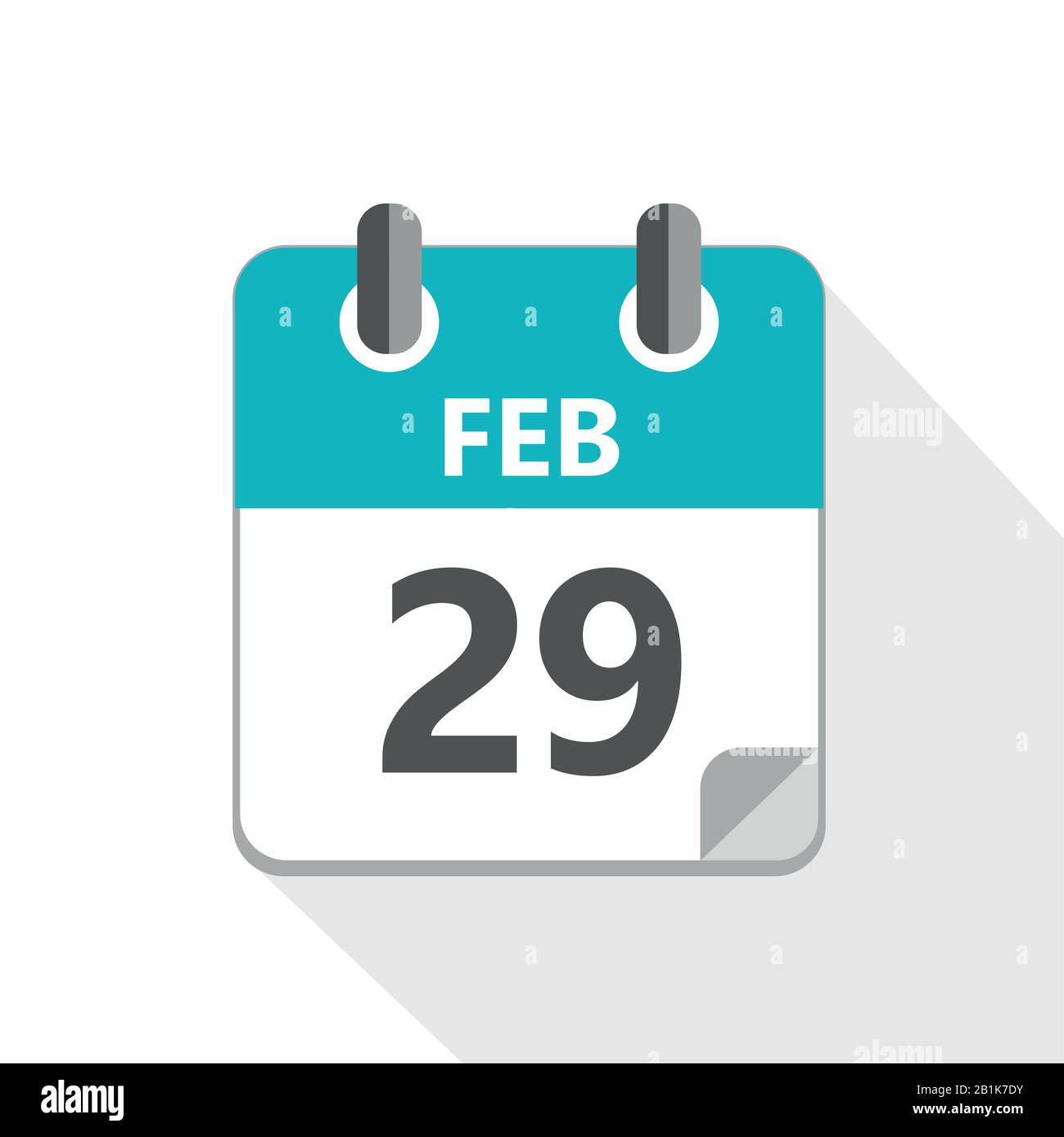 29 february in the leap year calendar vector illustration EPS10 Stock ...