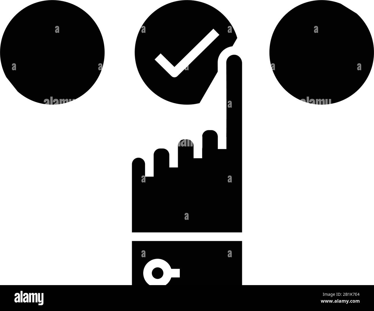 Choice of option black icon, concept illustration, vector flat symbol ...