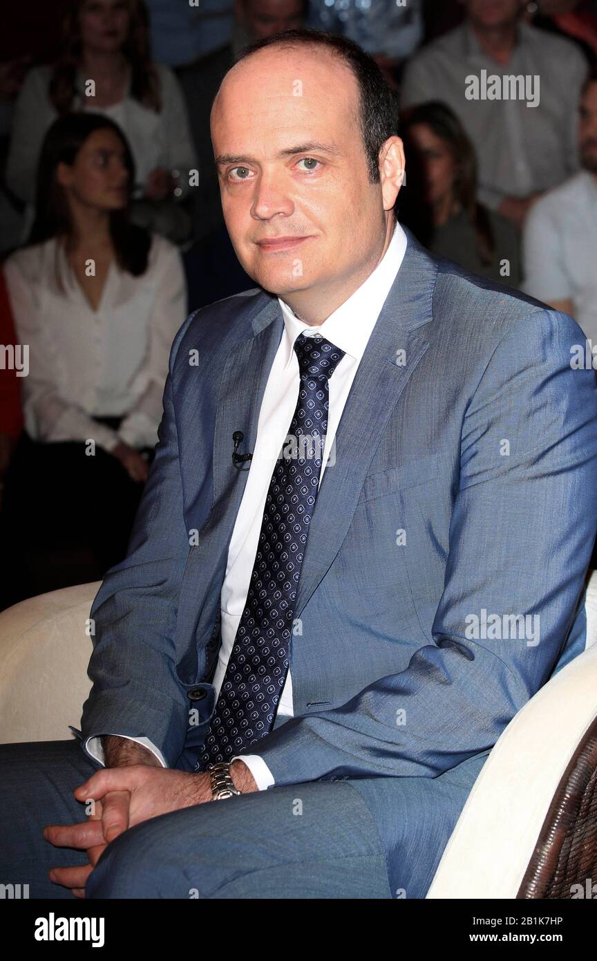 Robin Alexander during the recording of the ZDF talk show 'Markus Lanz ...