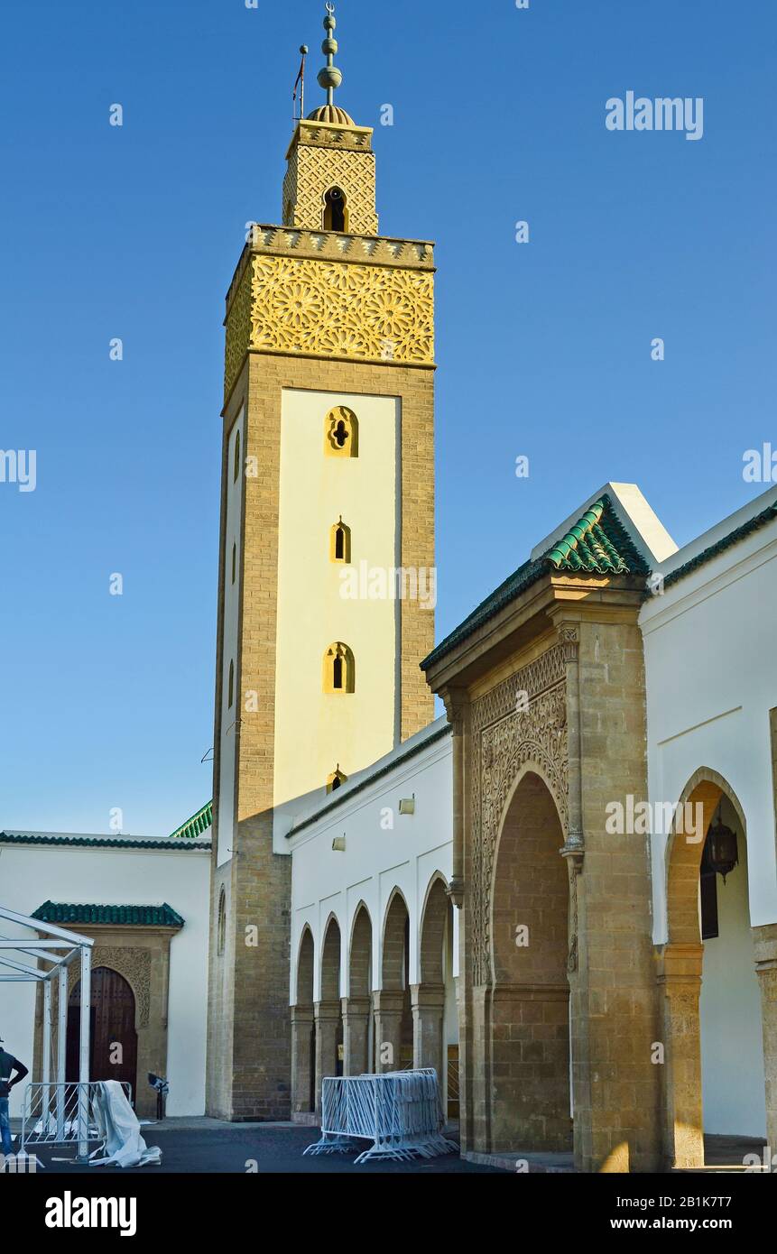 Morocco, Rabat, mosque and minaret Stock Photo - Alamy