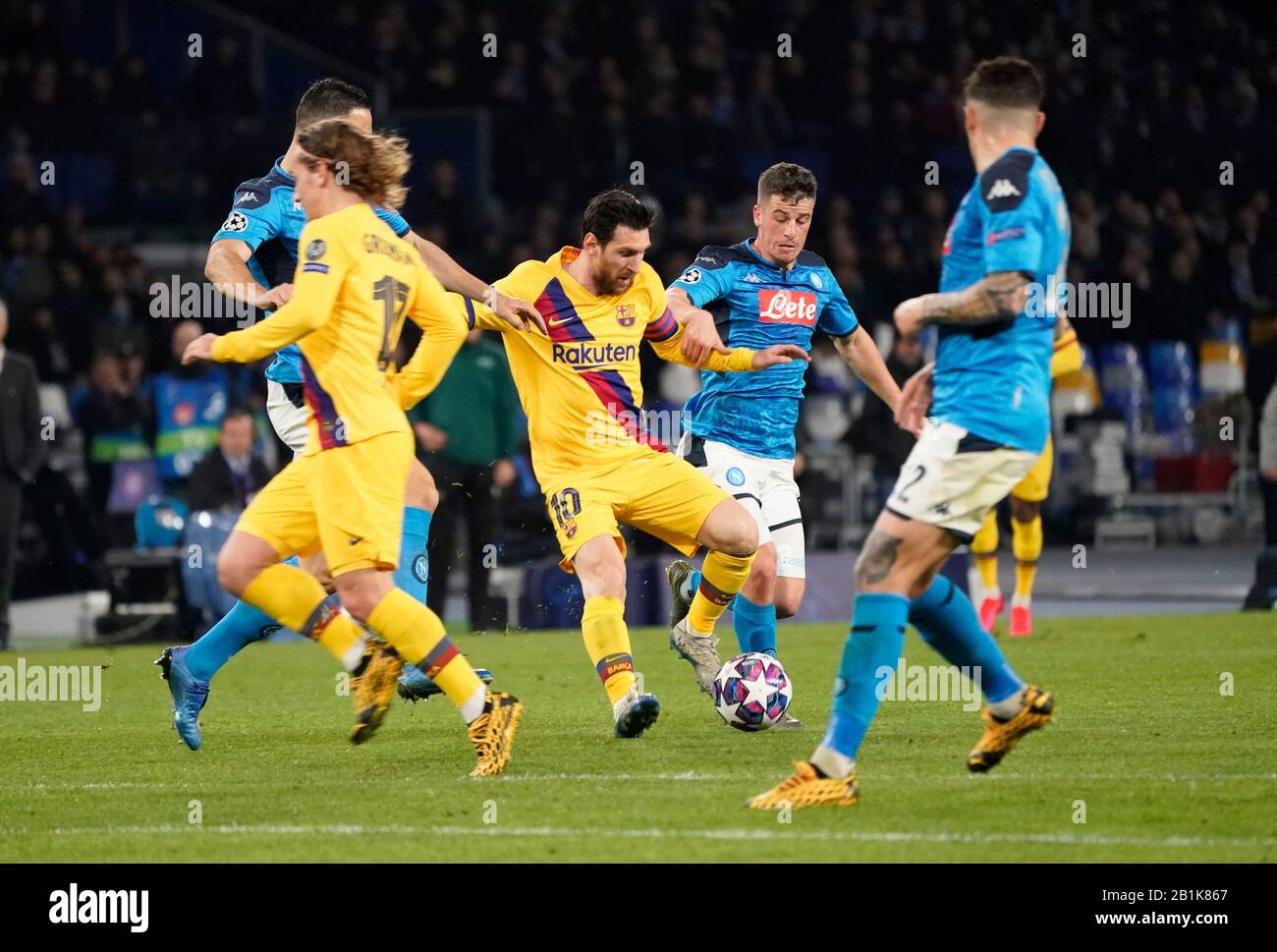 lionel messi during Napoli vs Barcelona, Napoli, Italy, 25 Feb 2020 ...