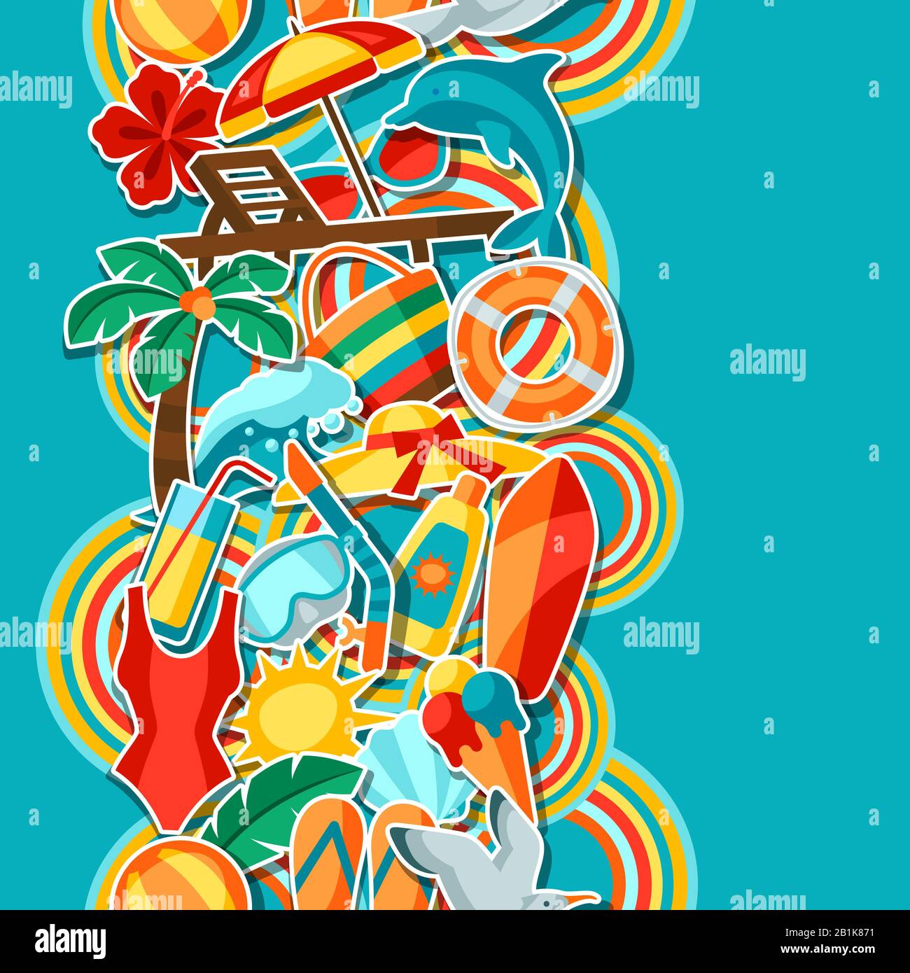 Parasol beach pattern Stock Vector Images - Alamy