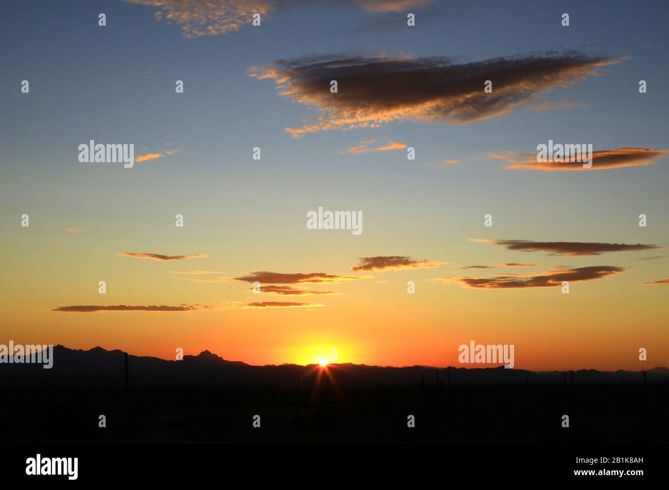 Sunset sky in the southwest Stock Photo - Alamy