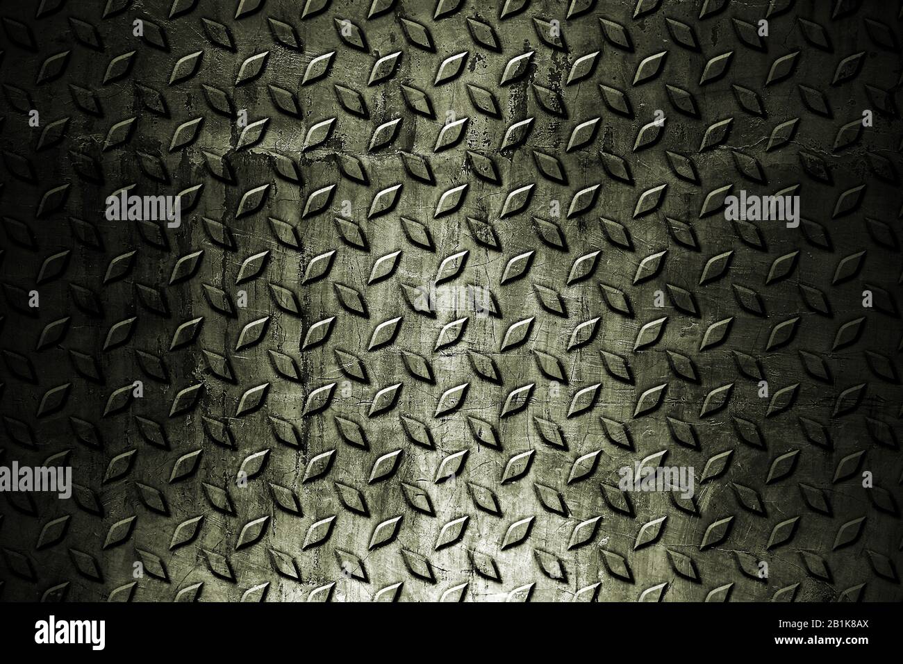 old and rust diamond plate. metal background and texture. 3d ...