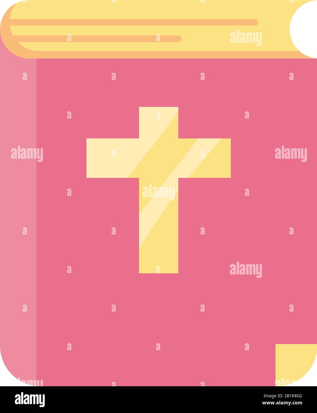 catholic bible over white background, flat style icon, vector ...