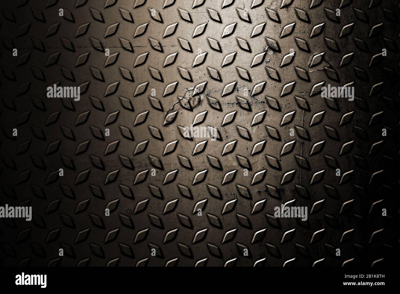 old and rust diamond plate. metal background and texture. 3d ...