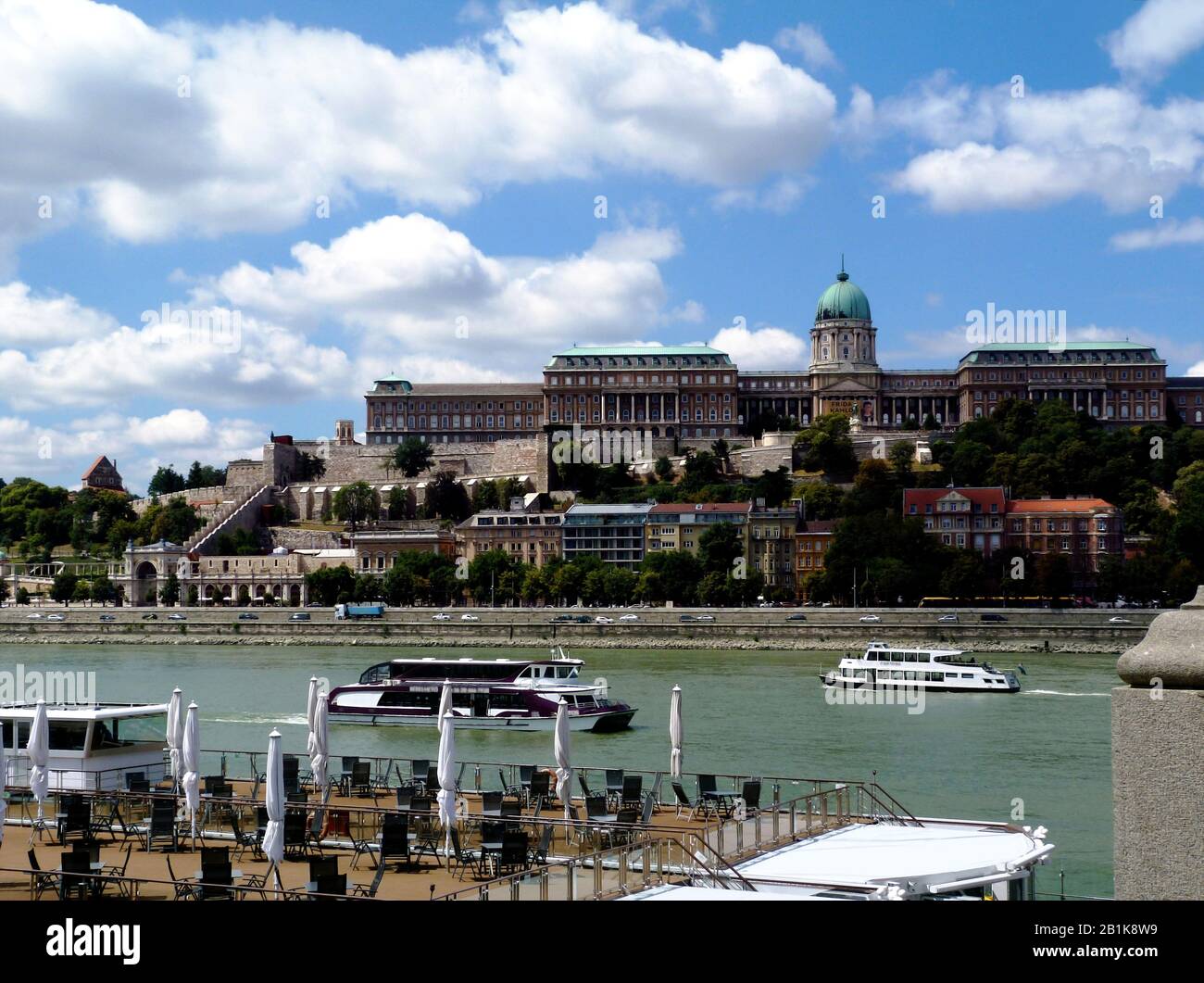 Panoramic view of Buda Castle in Budapest, Hungary. Popular tourist ...