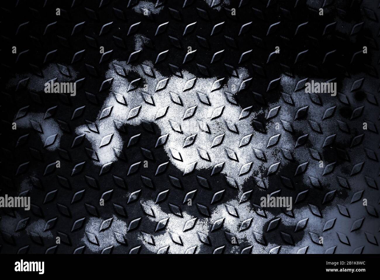 old and rust diamond plate. metal background and texture. 3d ...