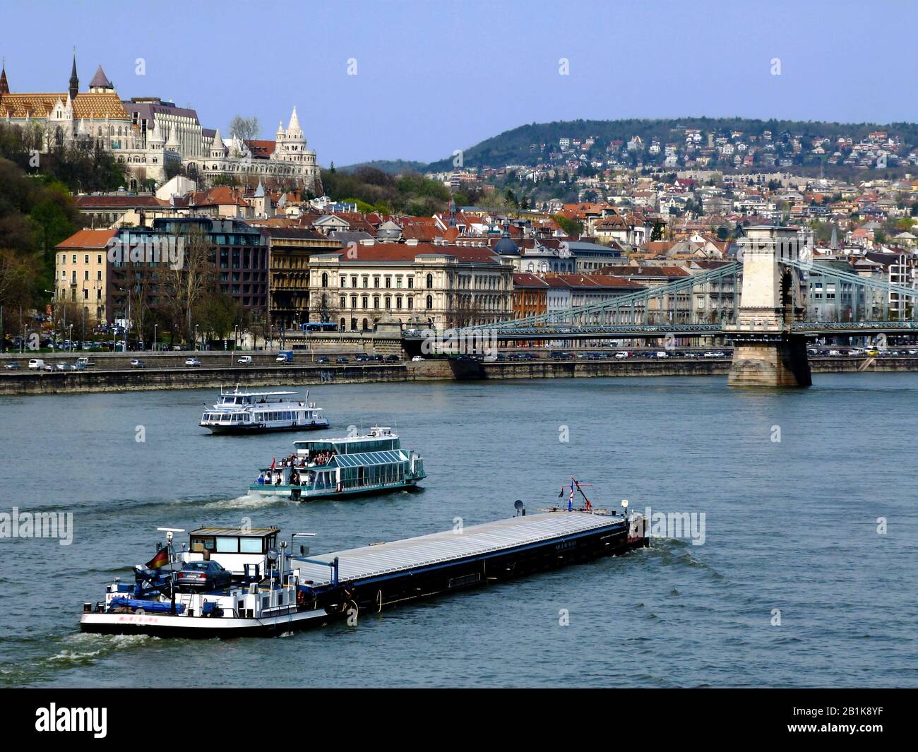 Panoramic view of Buda Castle in Budapest, Hungary. the Fishermans ...