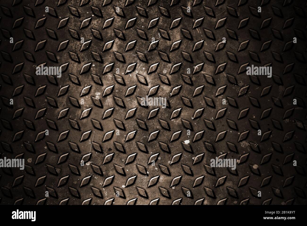 old and rust diamond plate. metal background and texture. 3d ...