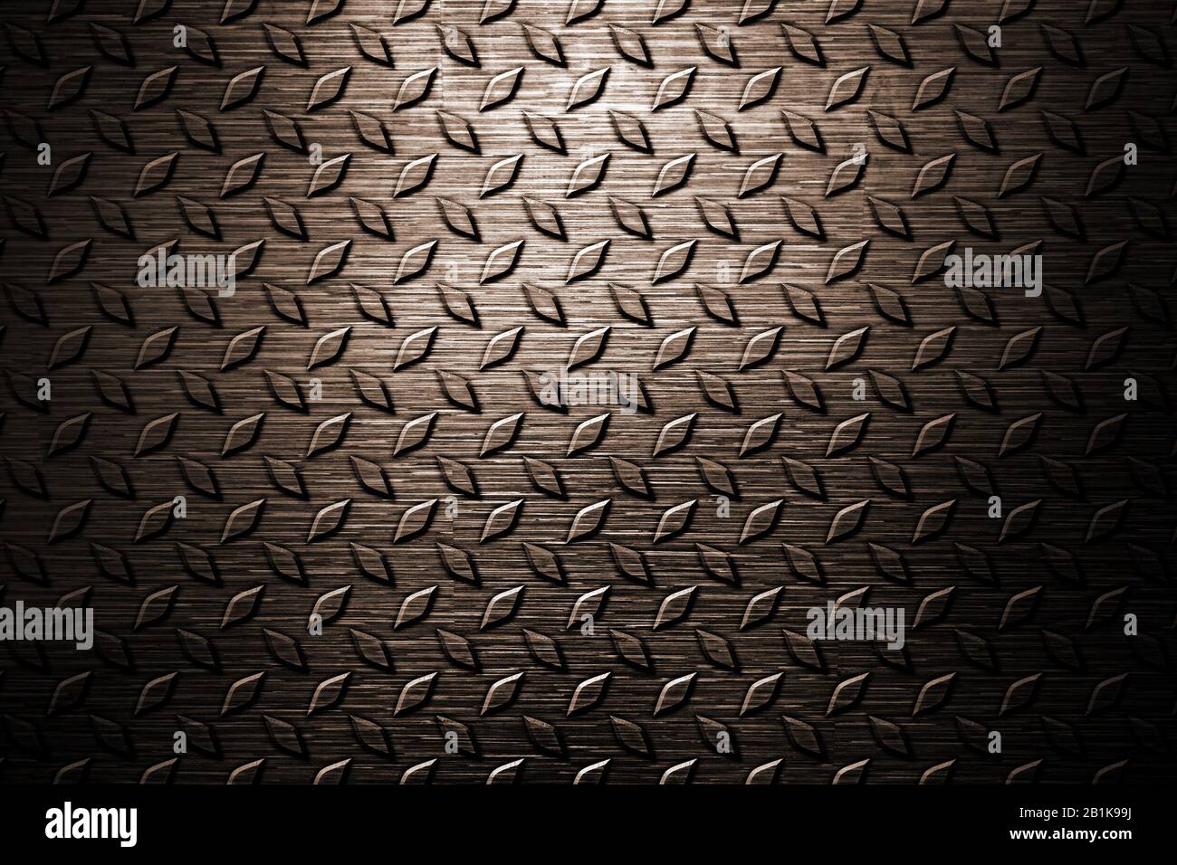 old and rust diamond plate. metal background and texture. 3d ...