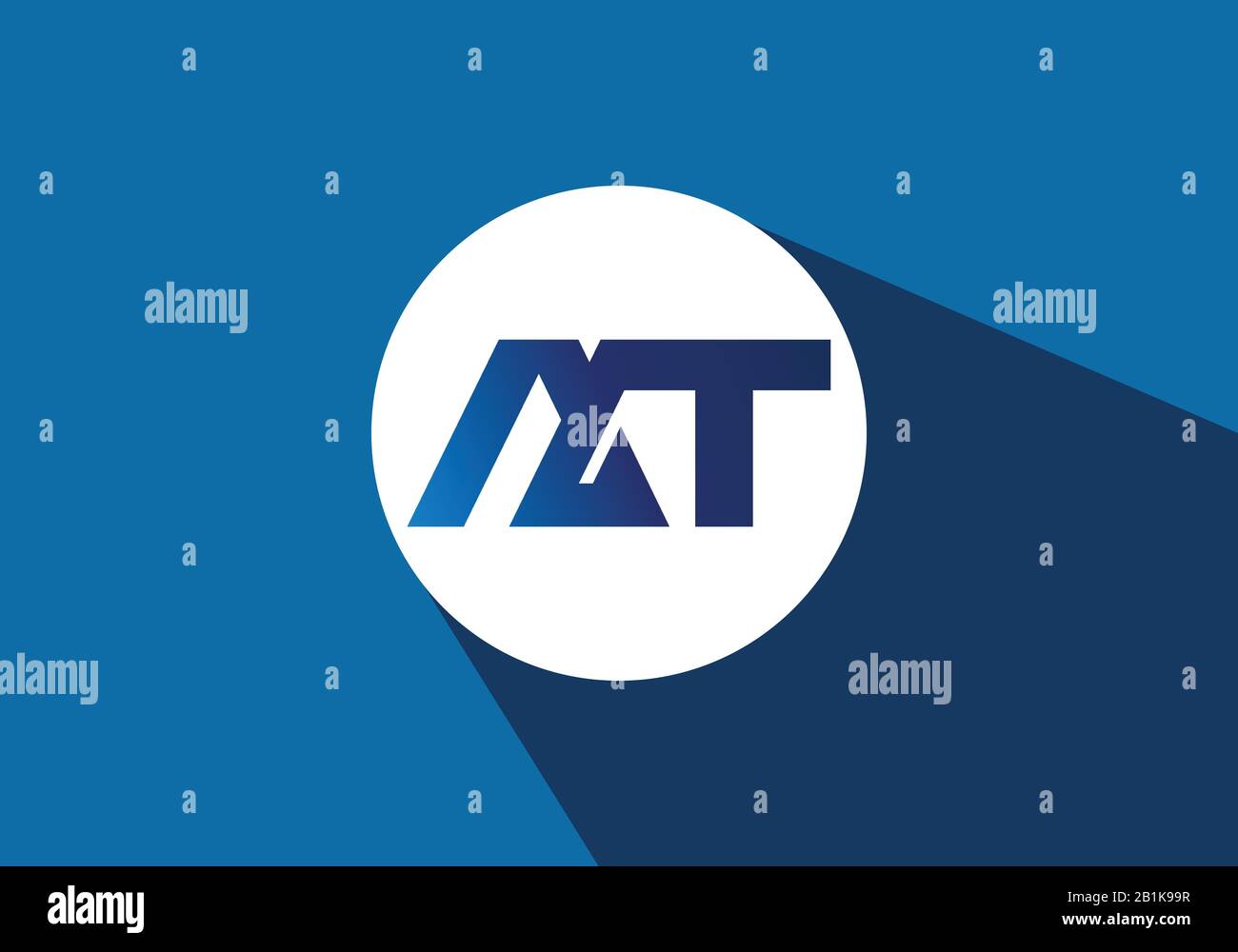 A T Initial letter logo design, Creative Modern Letters Vector Icon ...