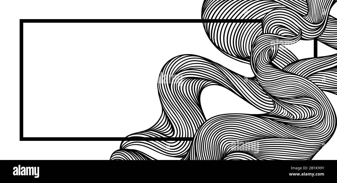 Simple Black Line Art Waves