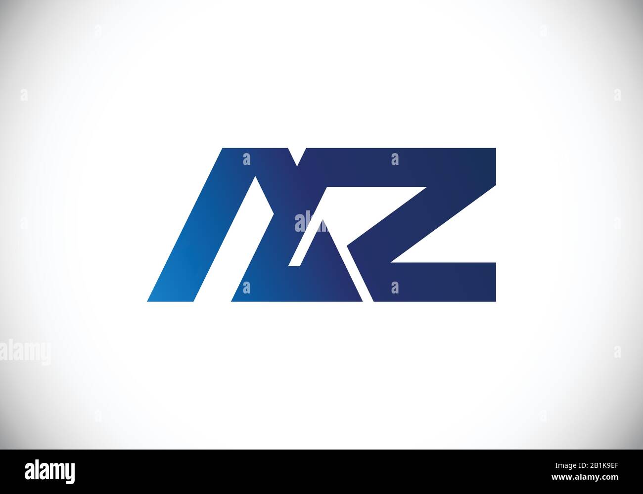 A Z Initial letter logo design, Creative Modern Letters Vector Icon ...