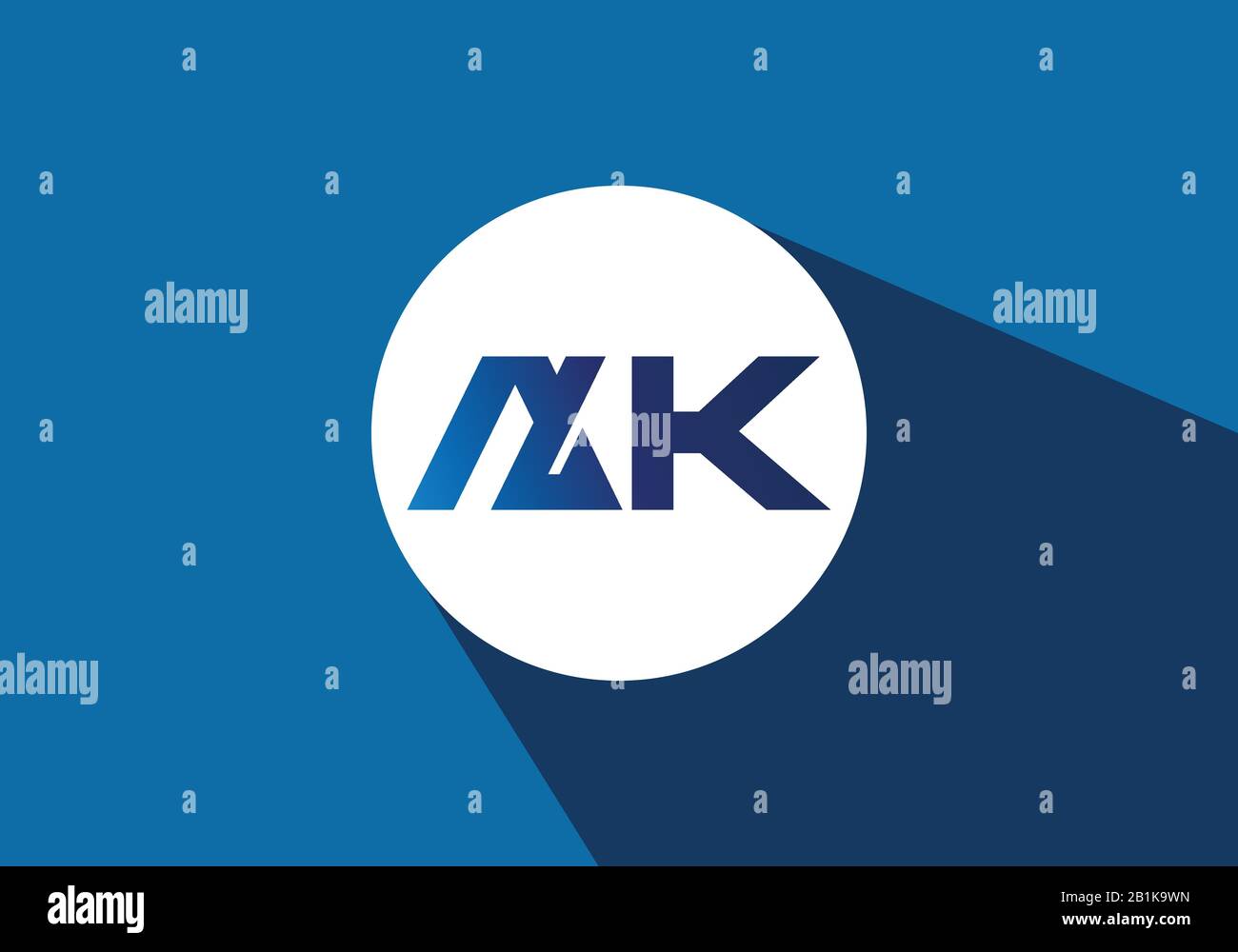 A K Initial letter logo design, Creative Modern Letters Vector Icon ...