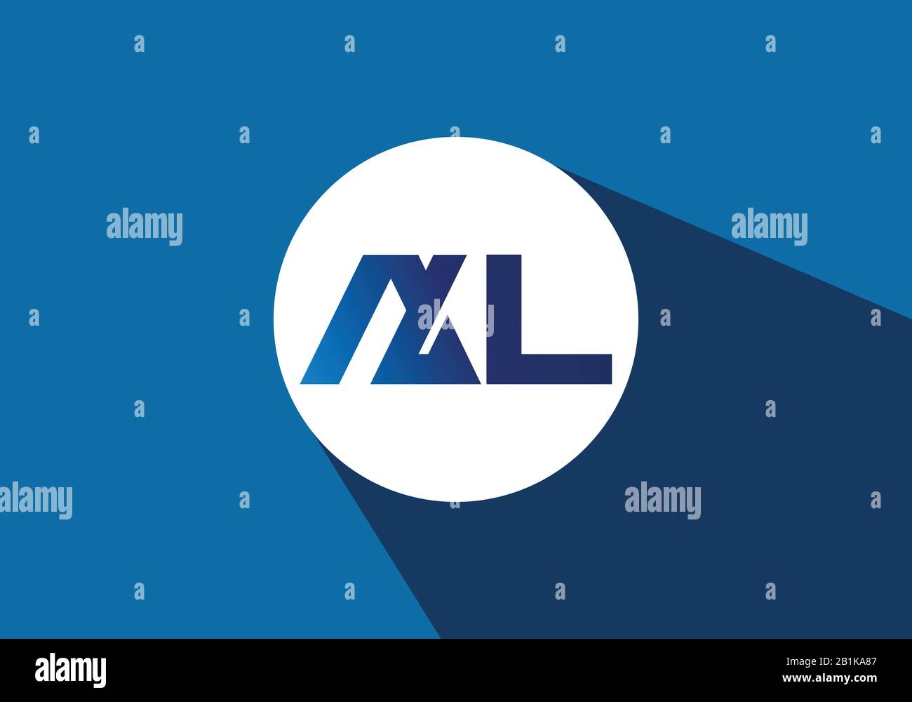 A L Initial letter logo design, Creative Modern Letters Vector Icon ...