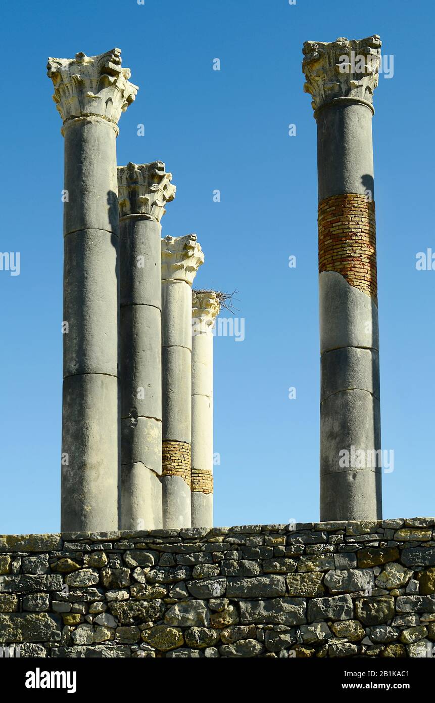 Morocco, Unesco world heritage site of ancient Roman settlement ...