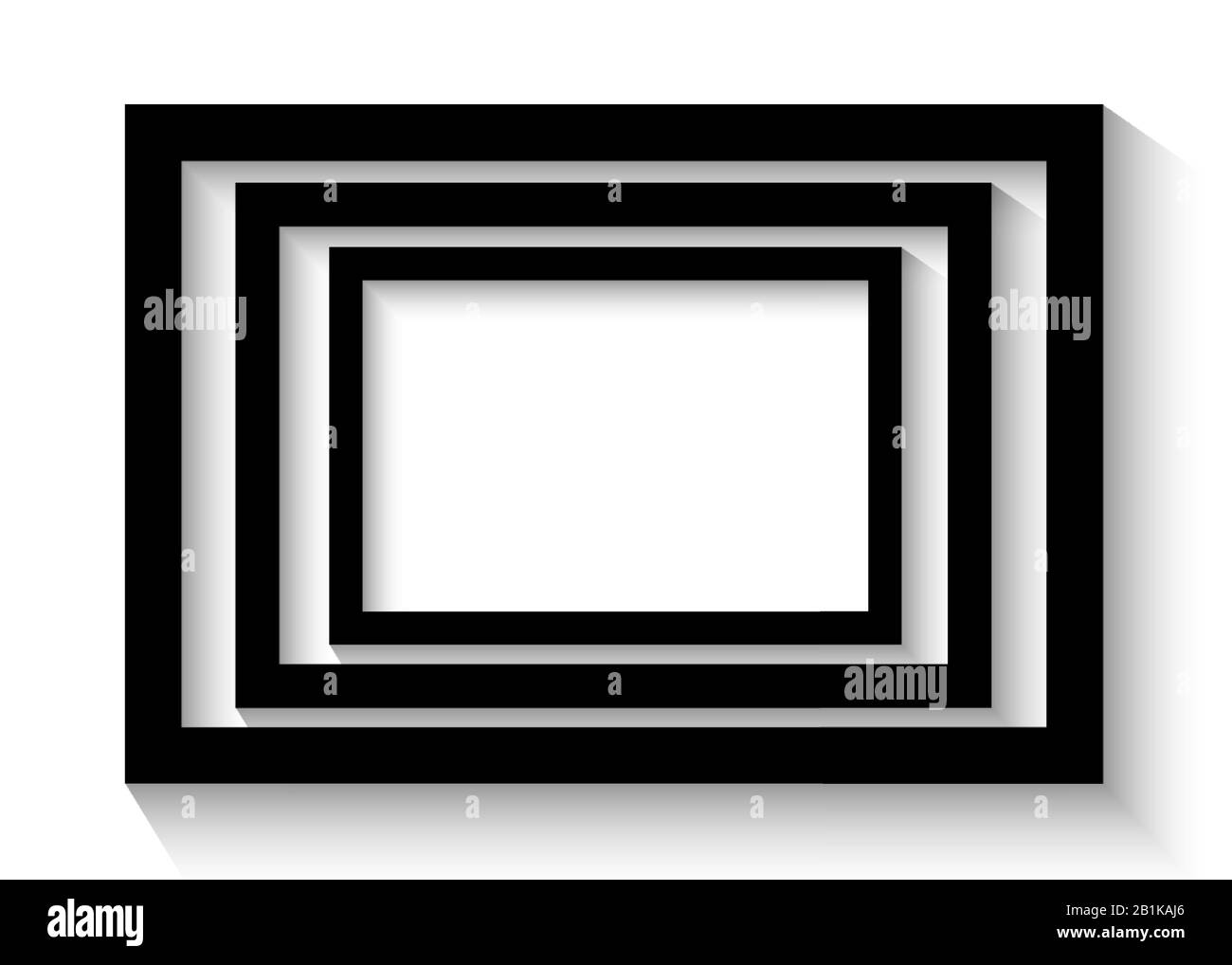 Abstract black frames. Frame isolated on white background for your ...