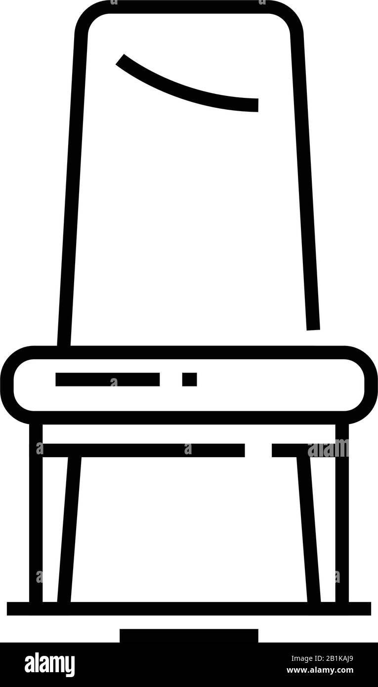 High chair line icon, concept sign, outline vector illustration, linear ...