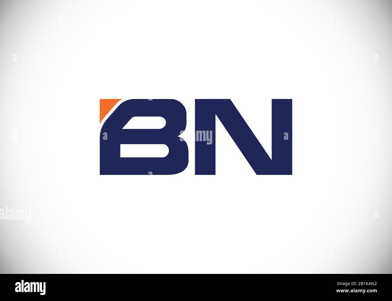 B N Initial letter logo design, Creative Modern Letters Vector Icon ...