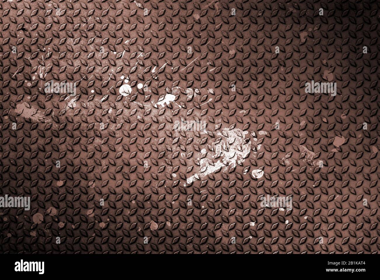 old and rust diamond plate. metal background and texture. 3d ...