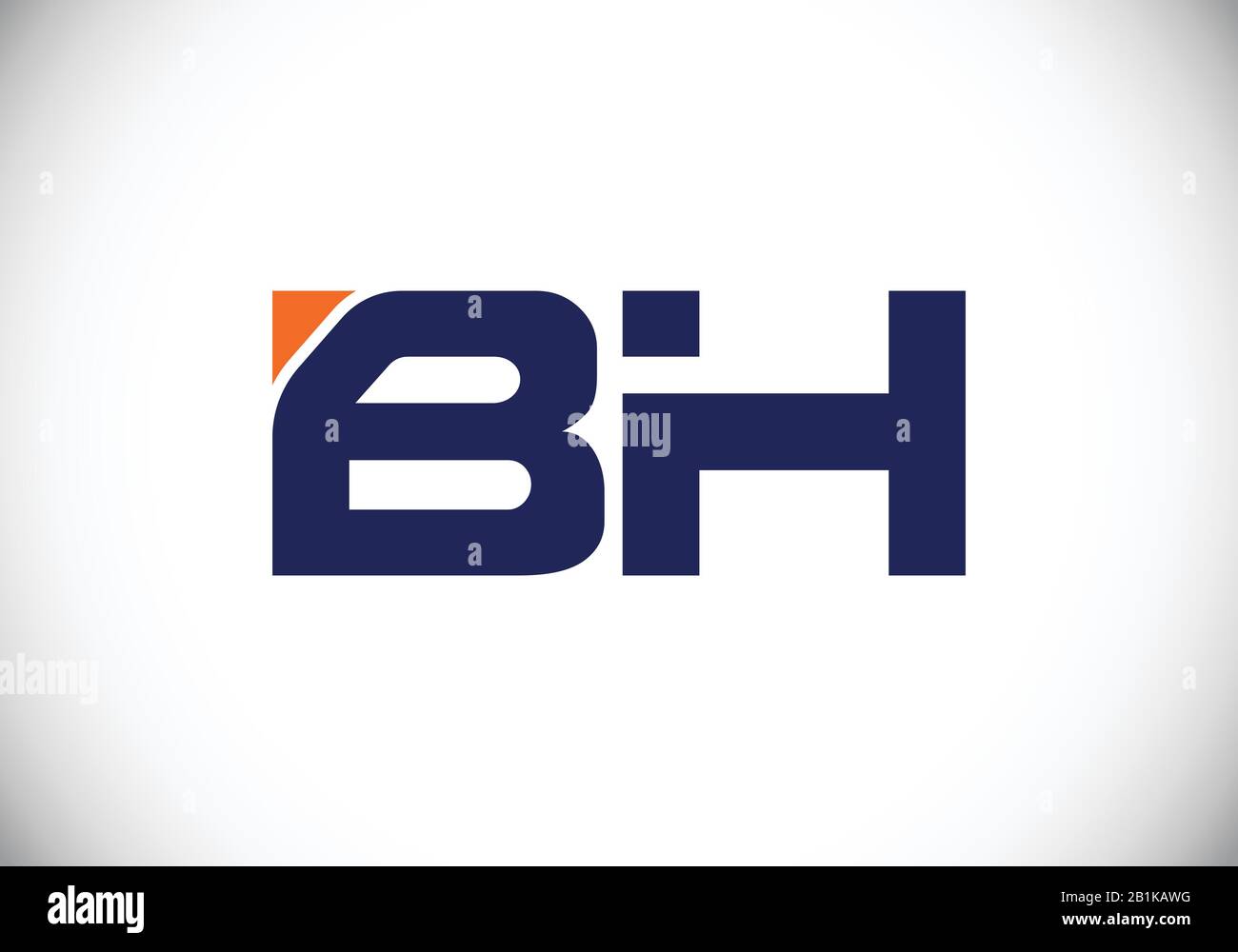B H Initial letter logo design, Creative Modern Letters Vector Icon ...