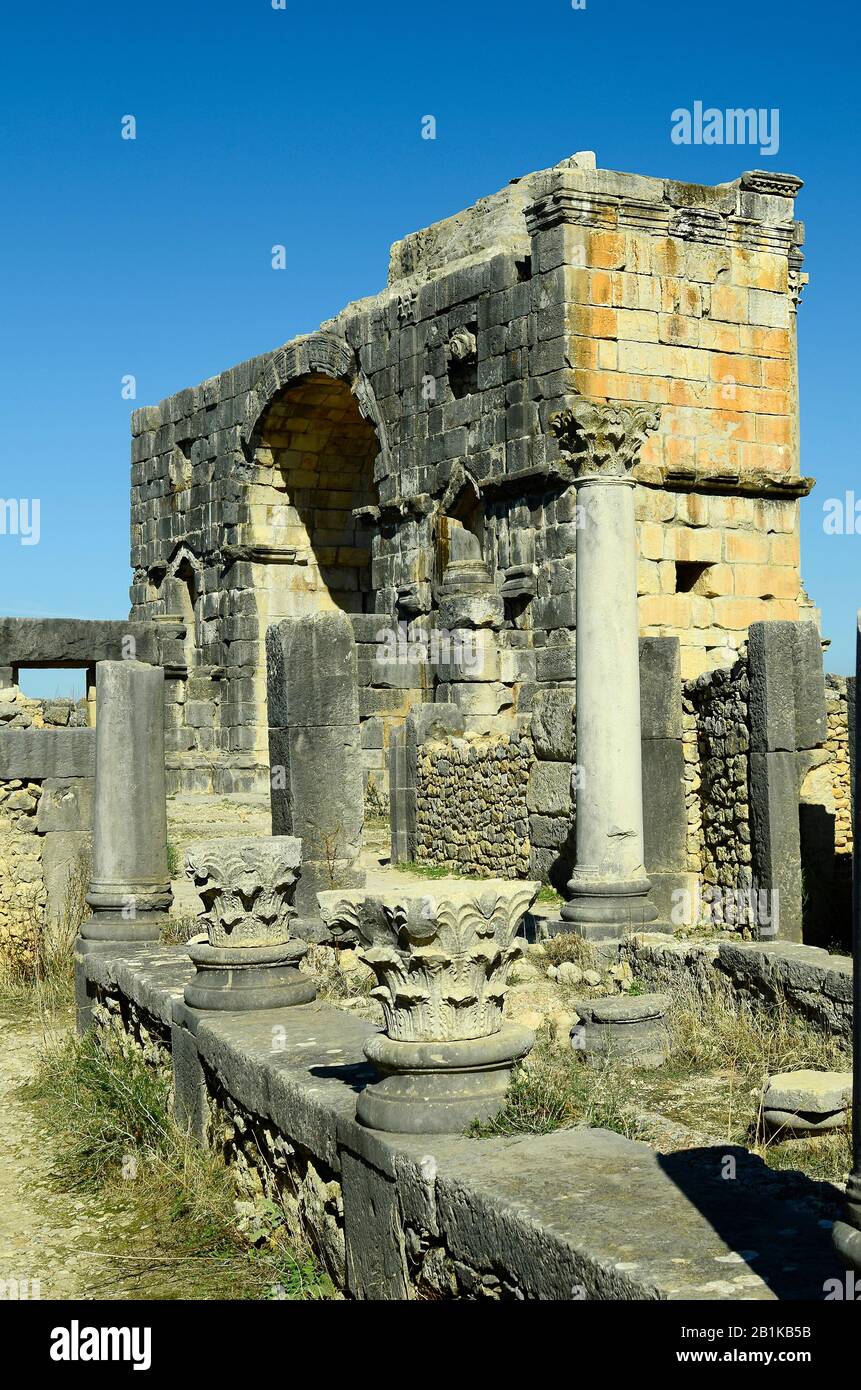 Morocco, Unesco world heritage site of ancient Roman settlement ...