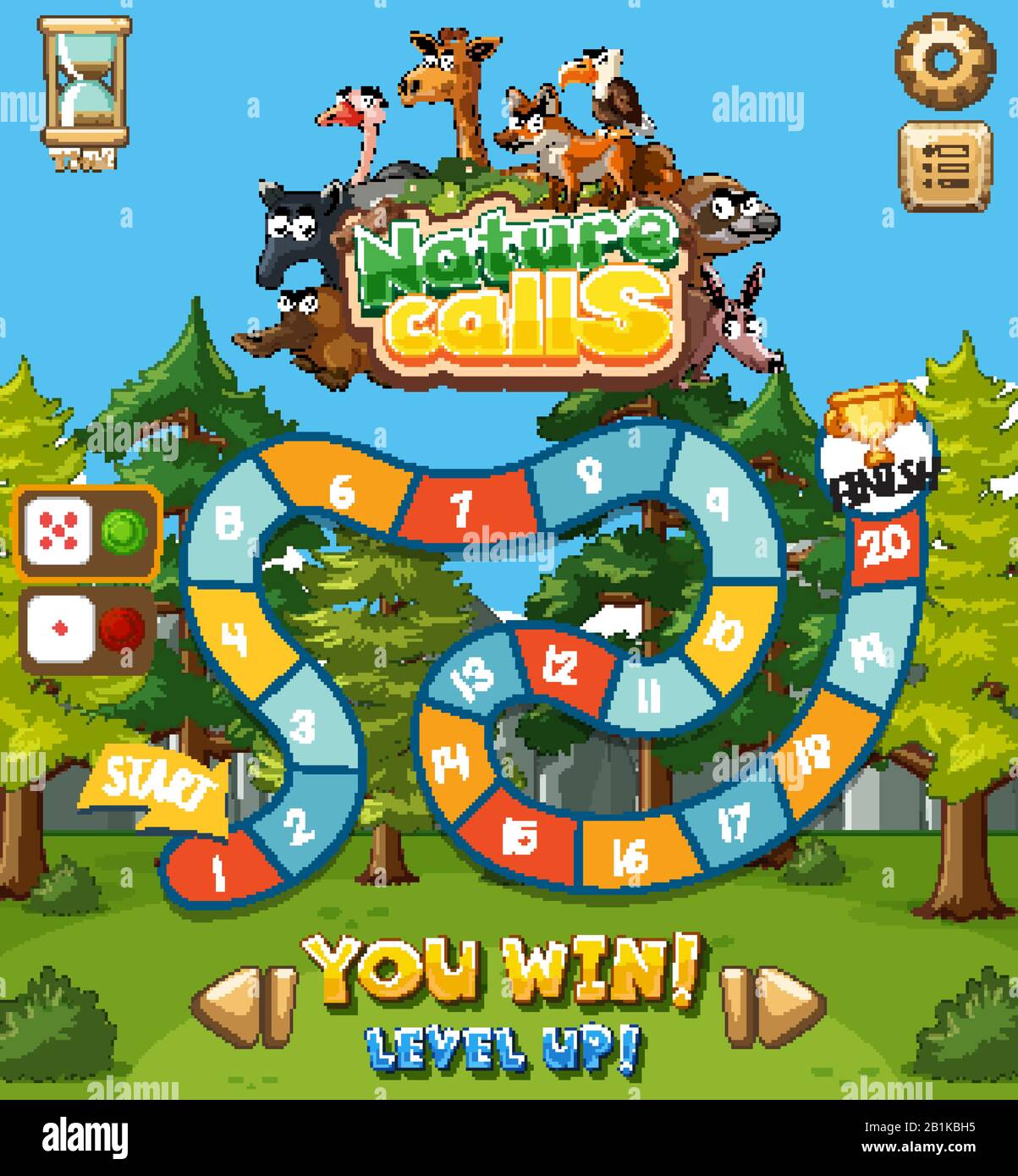 Background design for game with animals and field background ...