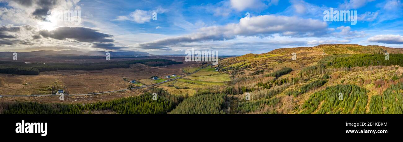 Aerial view of Glenties in County Donegal - Ireland Stock Photo - Alamy