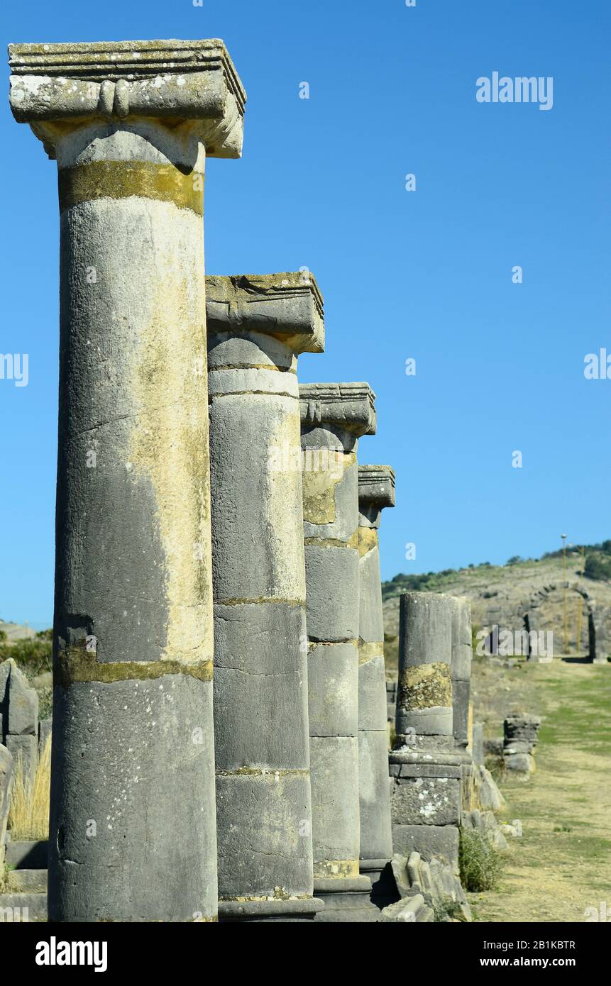 Morocco, Unesco world heritage site of ancient Roman settlement ...