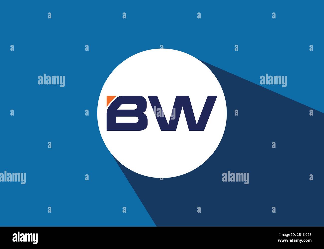 B W Initial letter logo design, Creative Modern Letters Vector Icon ...
