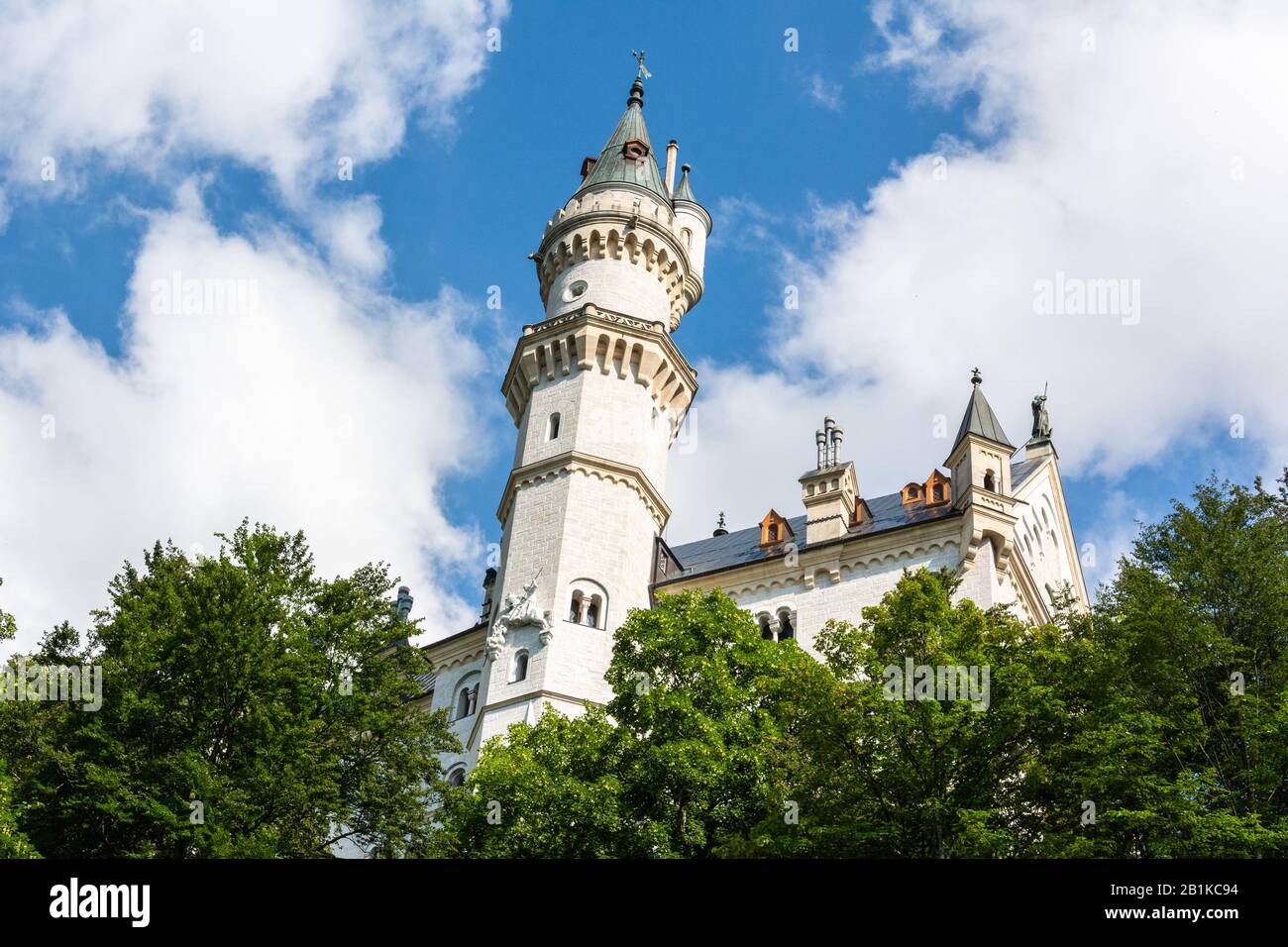 Fussen, Germany – June 29, 2016. Exterior view of Schloss ...