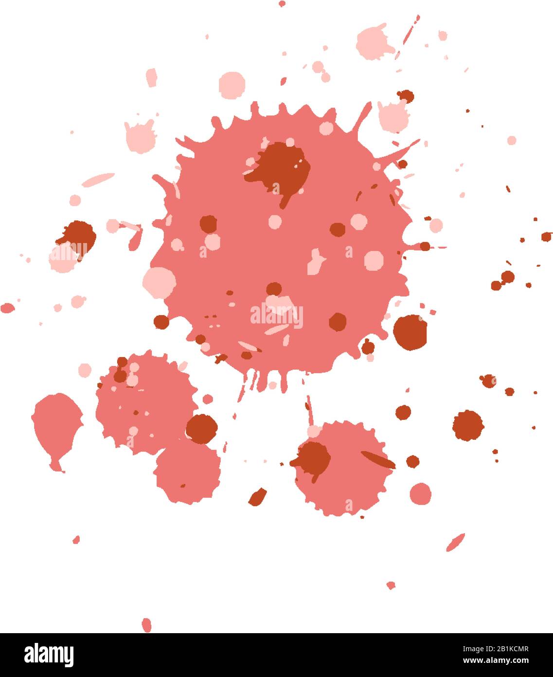 Watercolor splash in red on white background illustration Stock Vector ...
