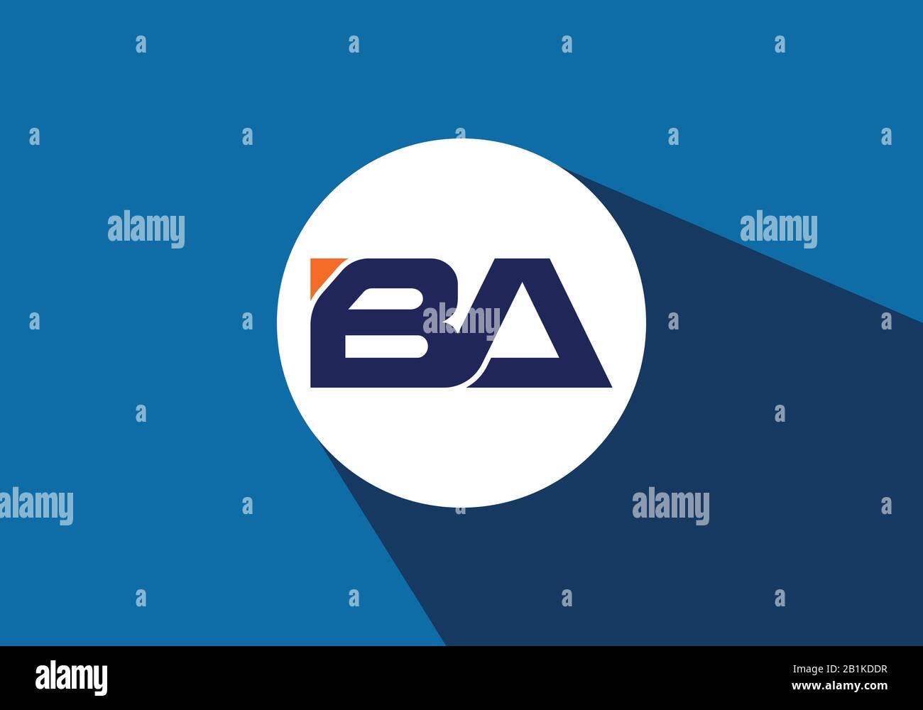 B A Initial letter logo design, Creative Modern Letters Vector Icon ...