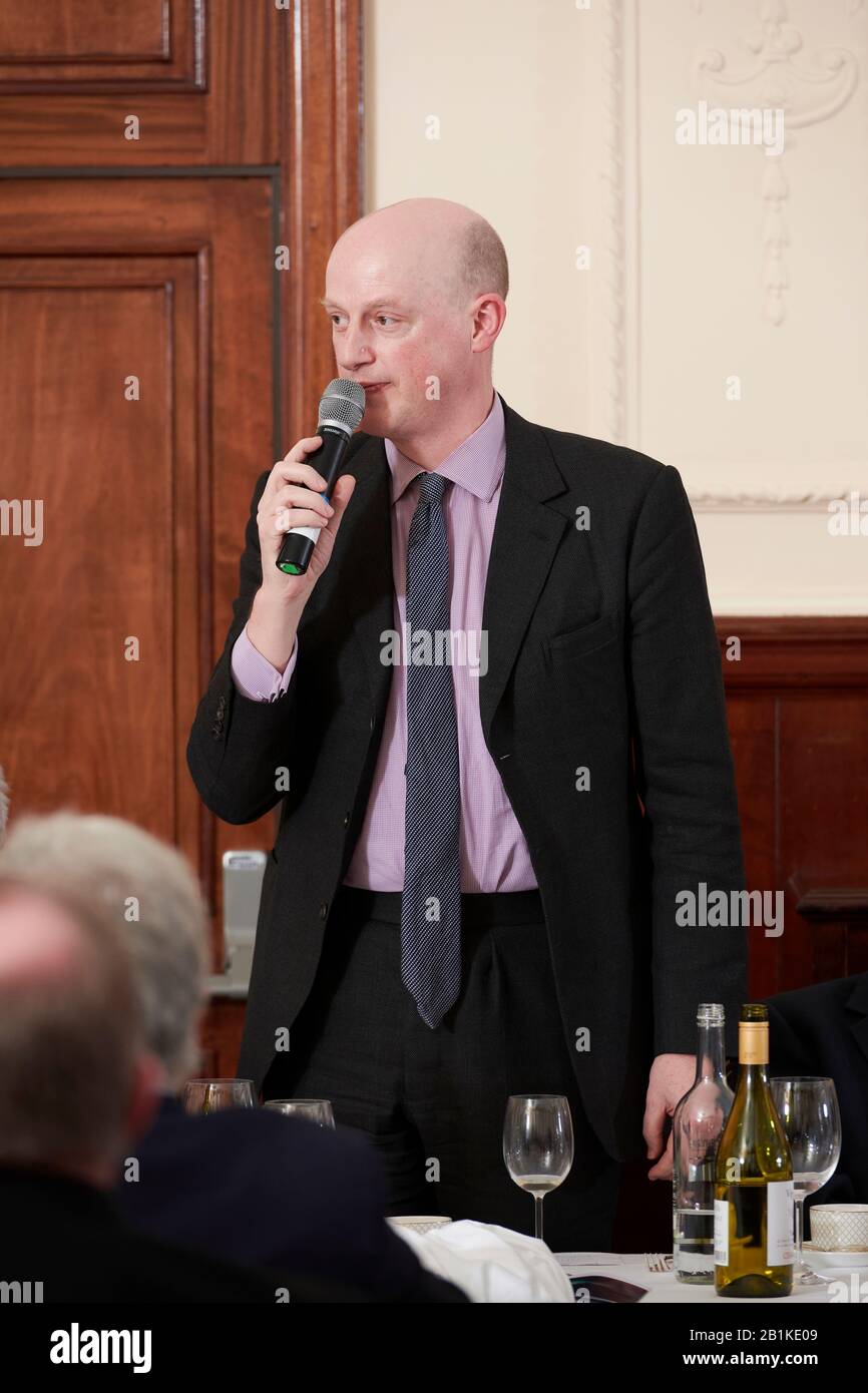 Harry Mount at The Oldie Literary Lunch; 25/02/20 Stock Photo - Alamy