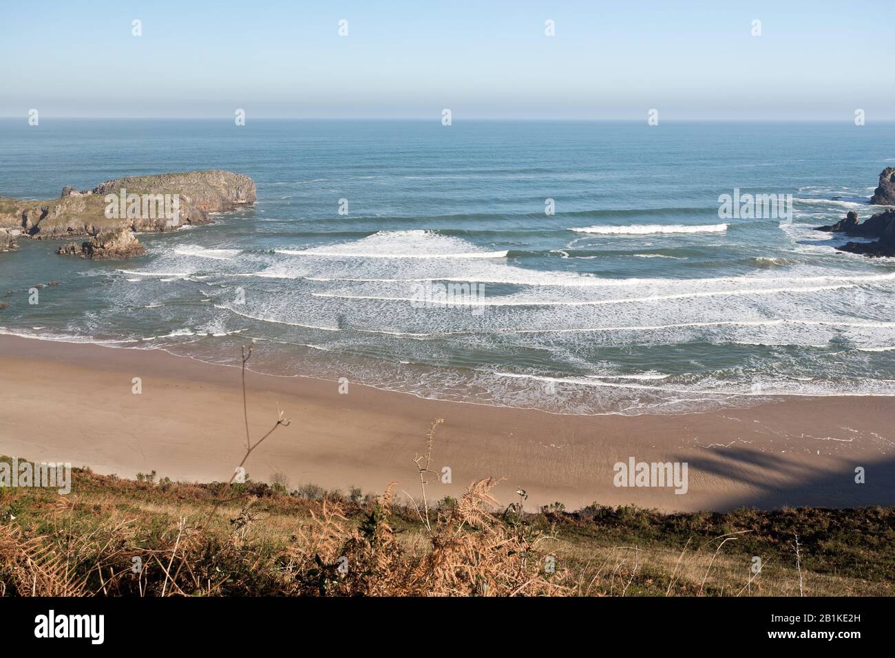 The beach of Torimbia, is located in the town of Niembro, Llanes ...