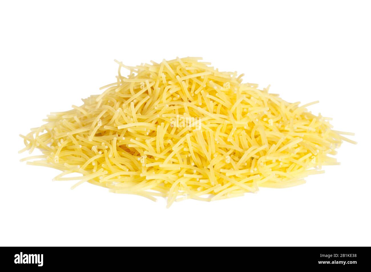 Pile small Vermicelli isolated on white background. Vermicelli is a ...