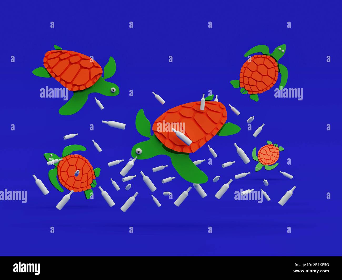 Plastic pollution sea turtle hi-res stock photography and images - Alamy