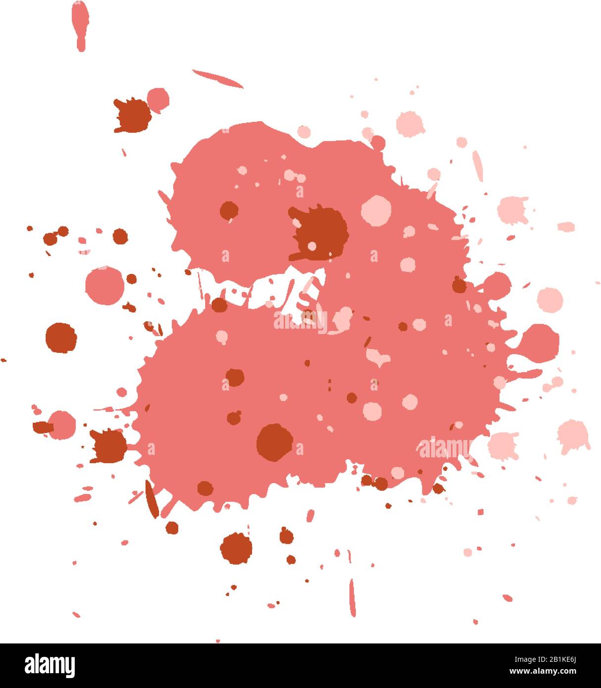 Watercolor splash design in red color on white background illustration ...