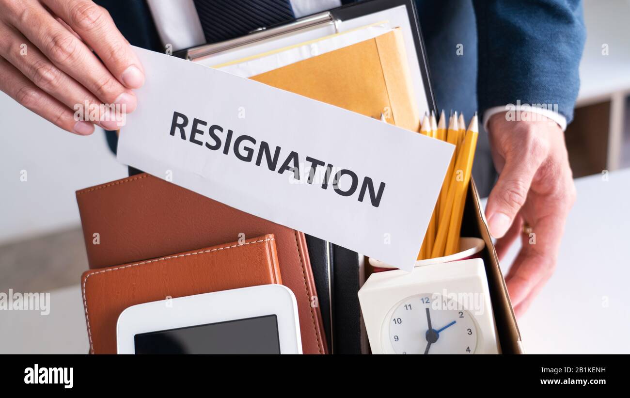Employees who intend to quit work with resignation letters for quit or ...
