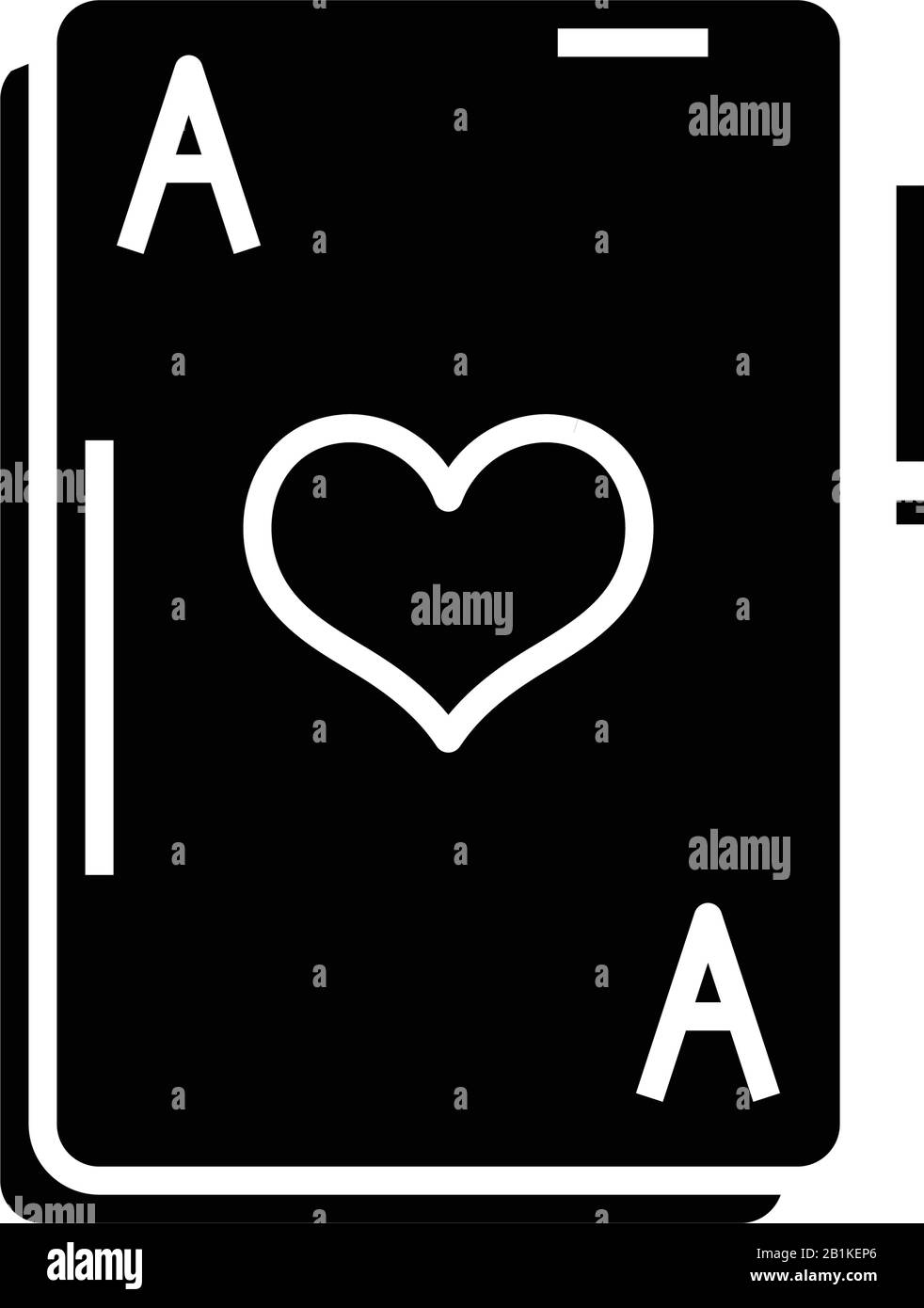 Card game black icon, concept illustration, vector flat symbol, glyph ...