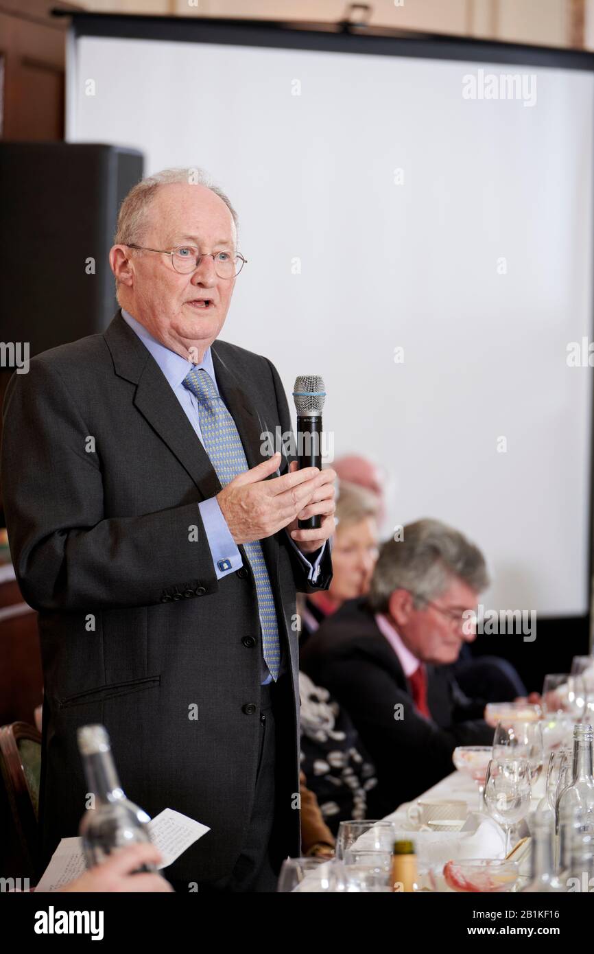 Lord Christopher Tugendhat at The Oldie Literary Lunch; 25/02/20 Stock ...