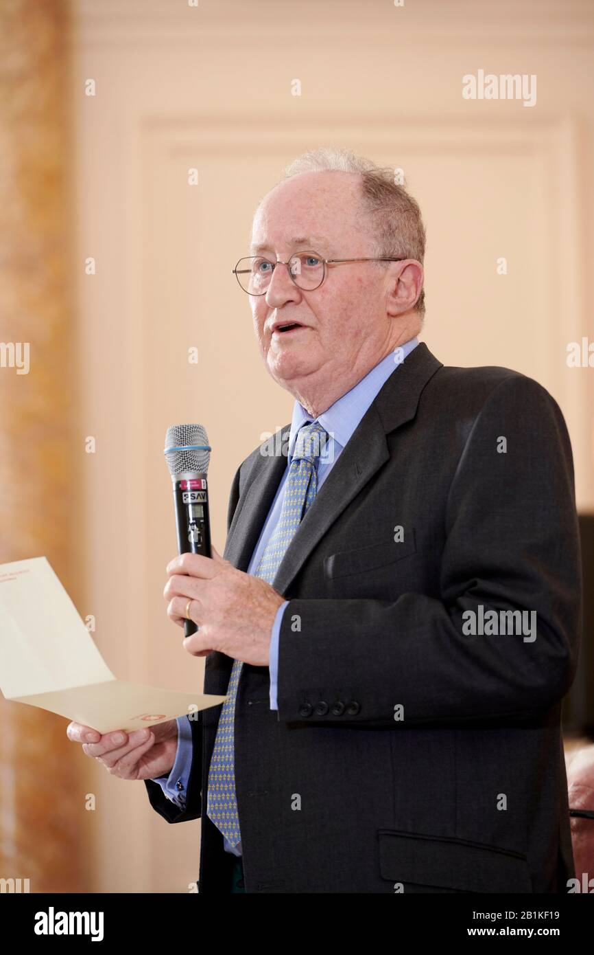 Lord Christopher Tugendhat at The Oldie Literary Lunch; 25/02/20 Stock ...