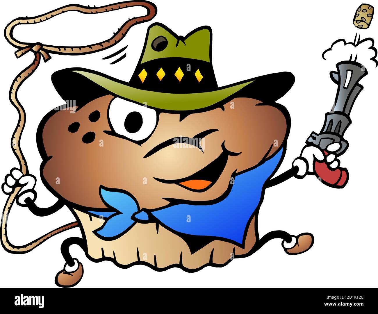Vector Cartoon illustration of a Muffin Cowboy Stock Vector Image & Art ...