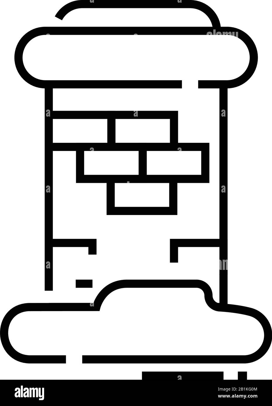 House tube line icon, concept sign, outline vector illustration, linear ...