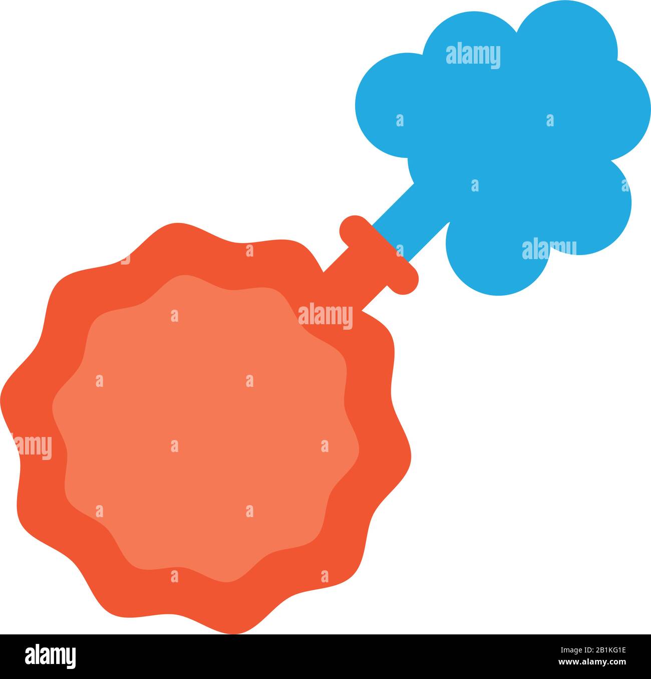 fart bag over white background, flat style icon, vector illustration ...