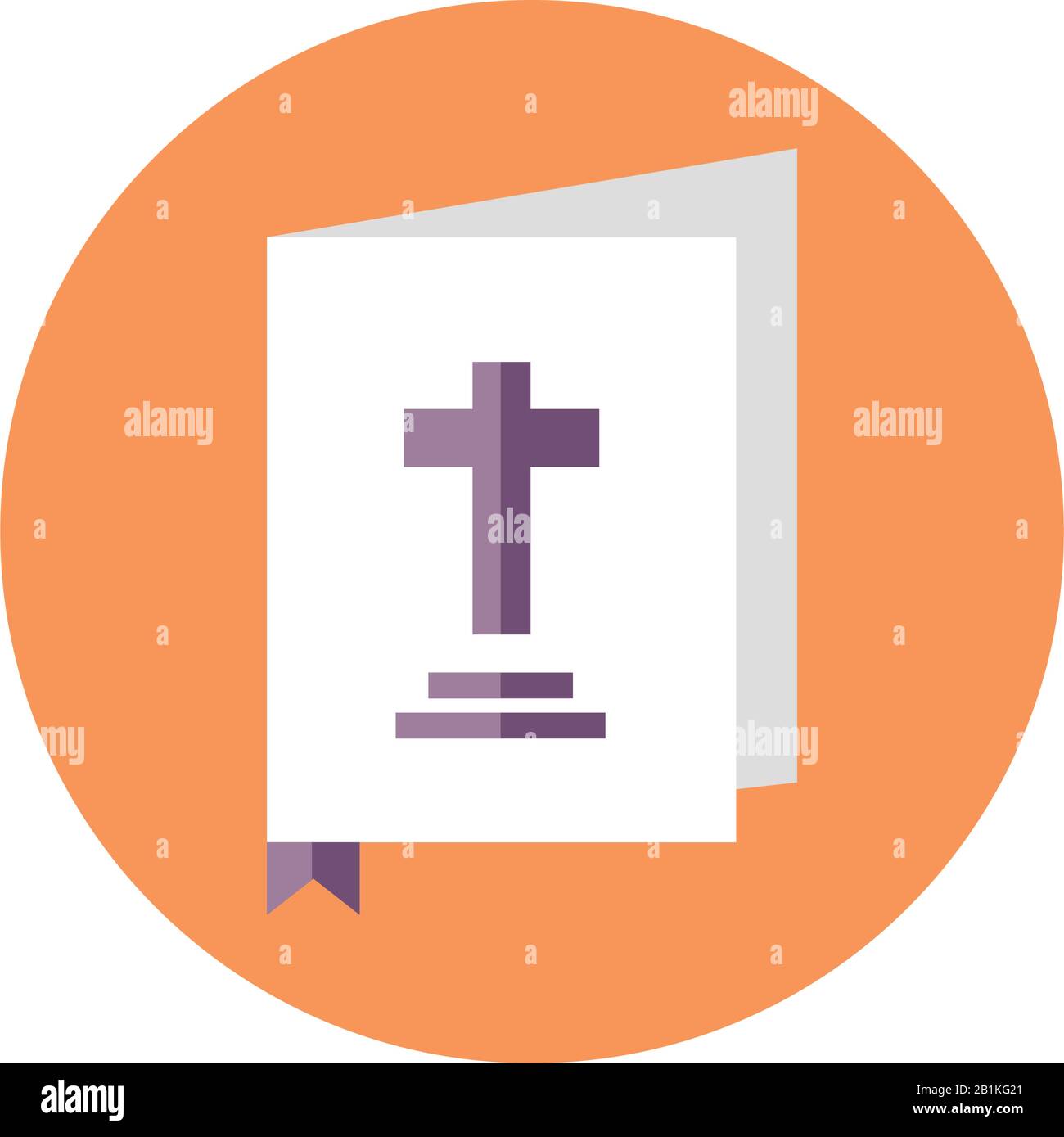 holy bible icon over white background, block style, vector illustration ...