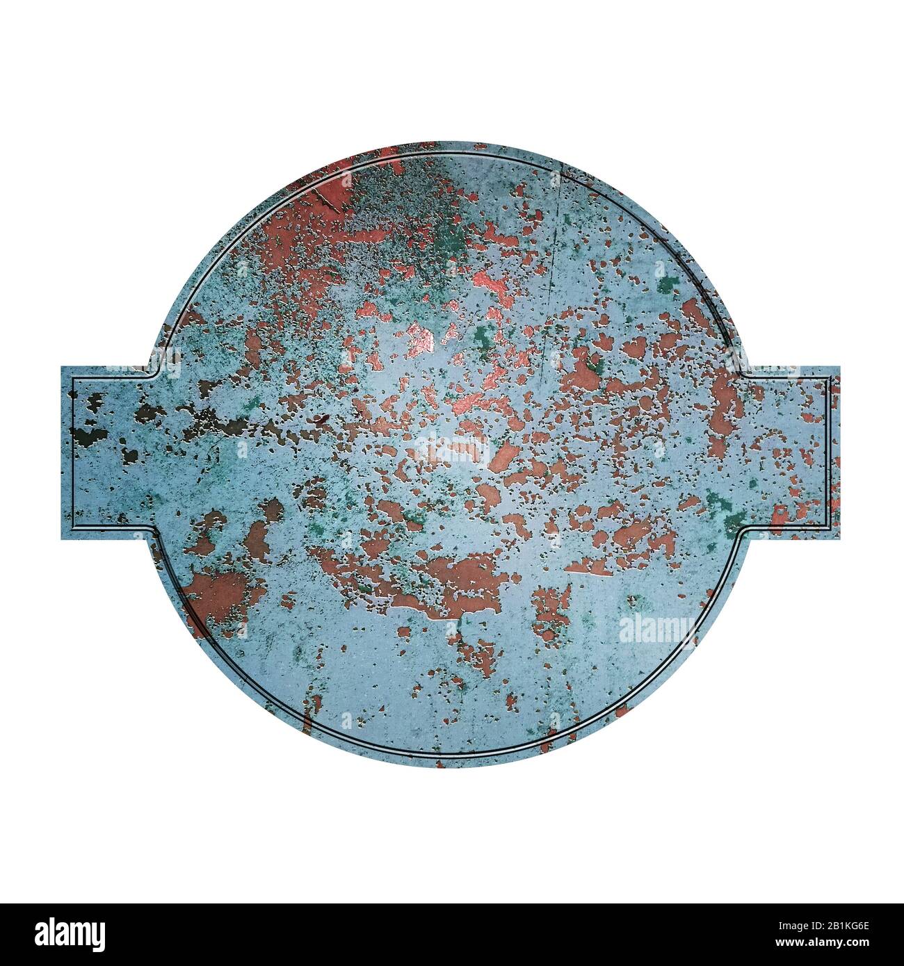 old metal sign board. white background isolated. 3d illustration design ...