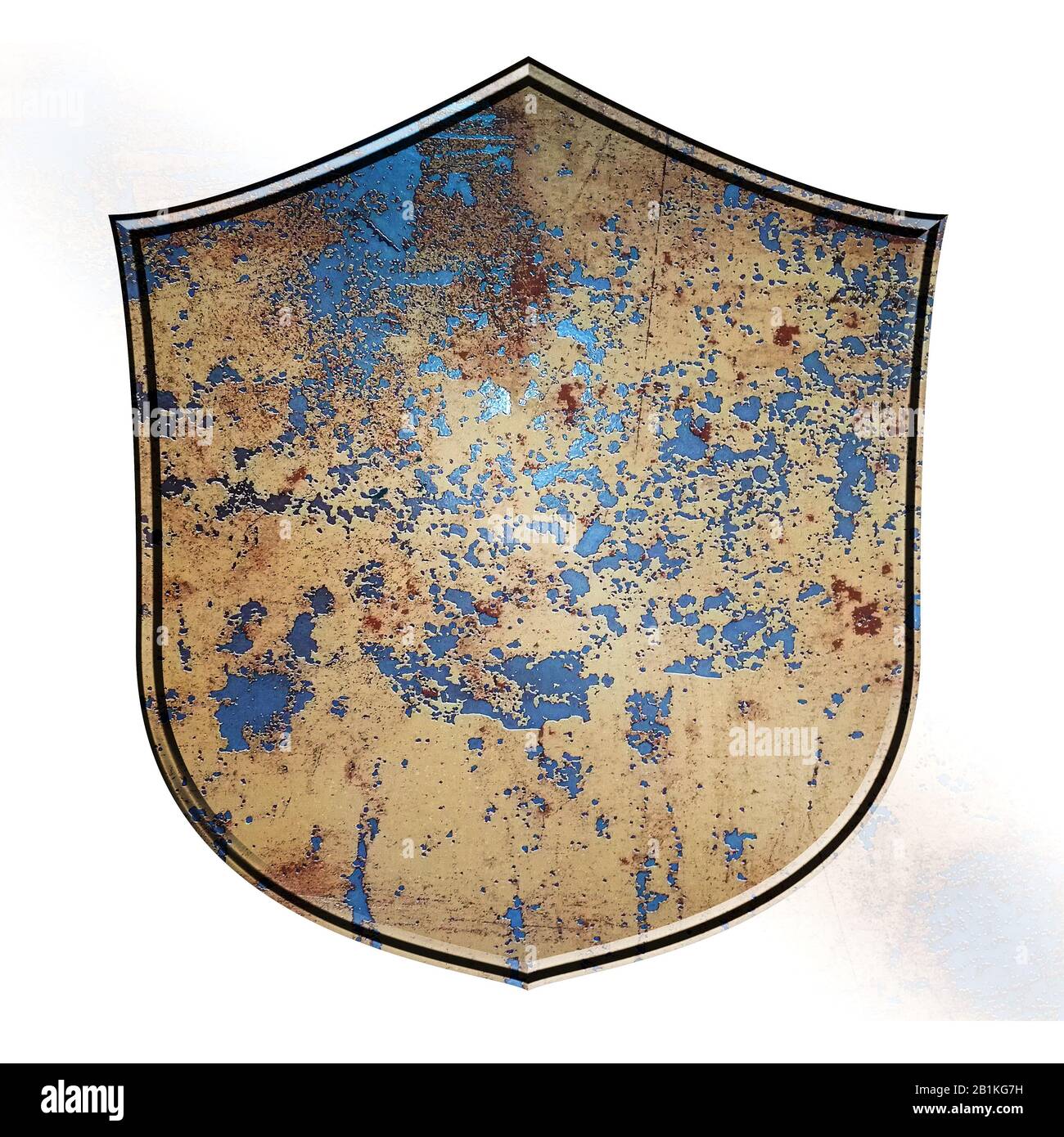 old metal sign board. white background isolated. 3d illustration design ...