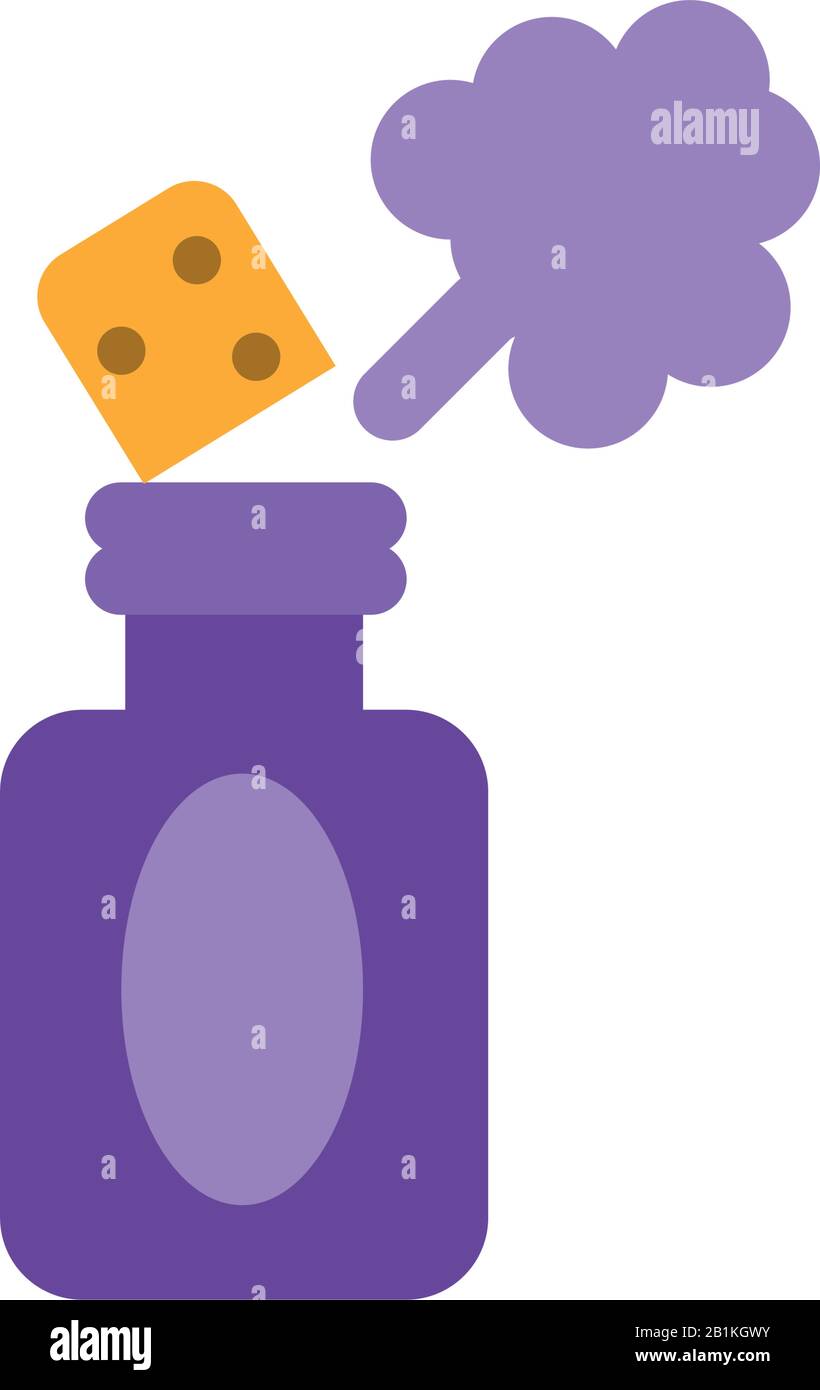 spray prank bottle over white background, flat style icon, vector ...